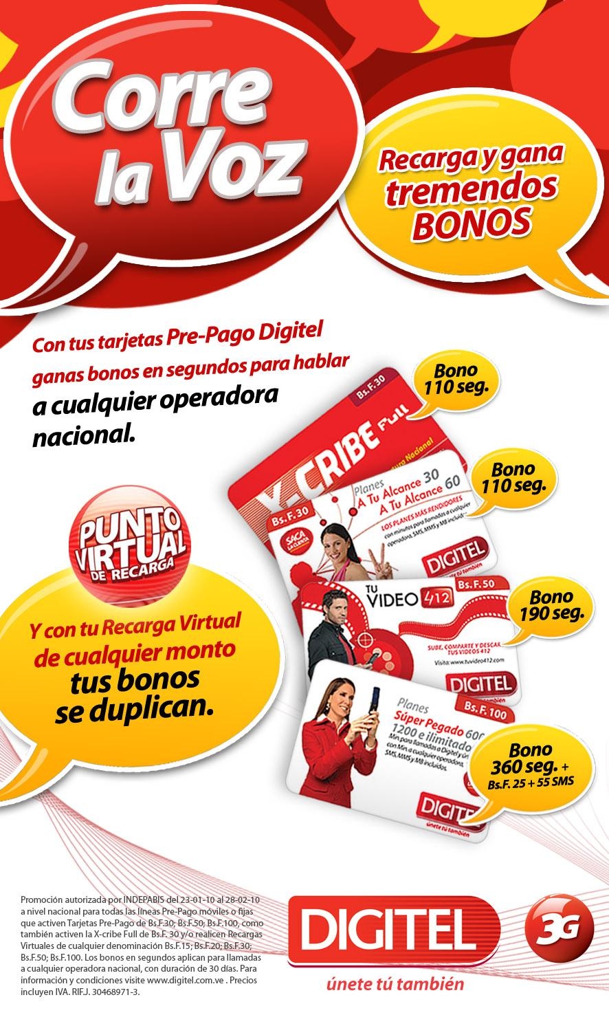 En Recargas: Digitel ofrece más beneficios para sus clientes prepago ...